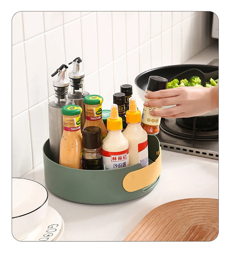 10 Inches Rotating Spice Rack Turntable Organizer For Cabinet Kitchen ...