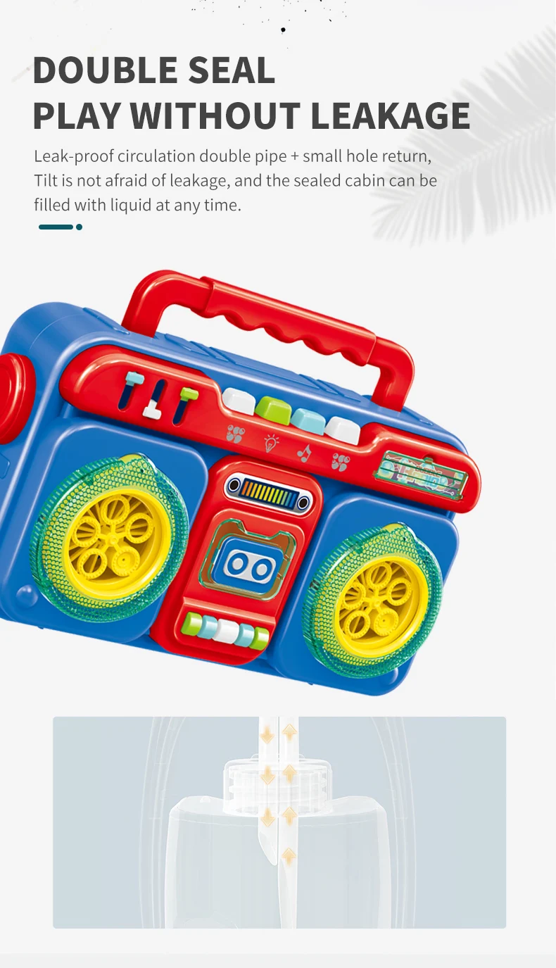 2023 New Updated Version Radio Bubble Machine With Light & Music ...