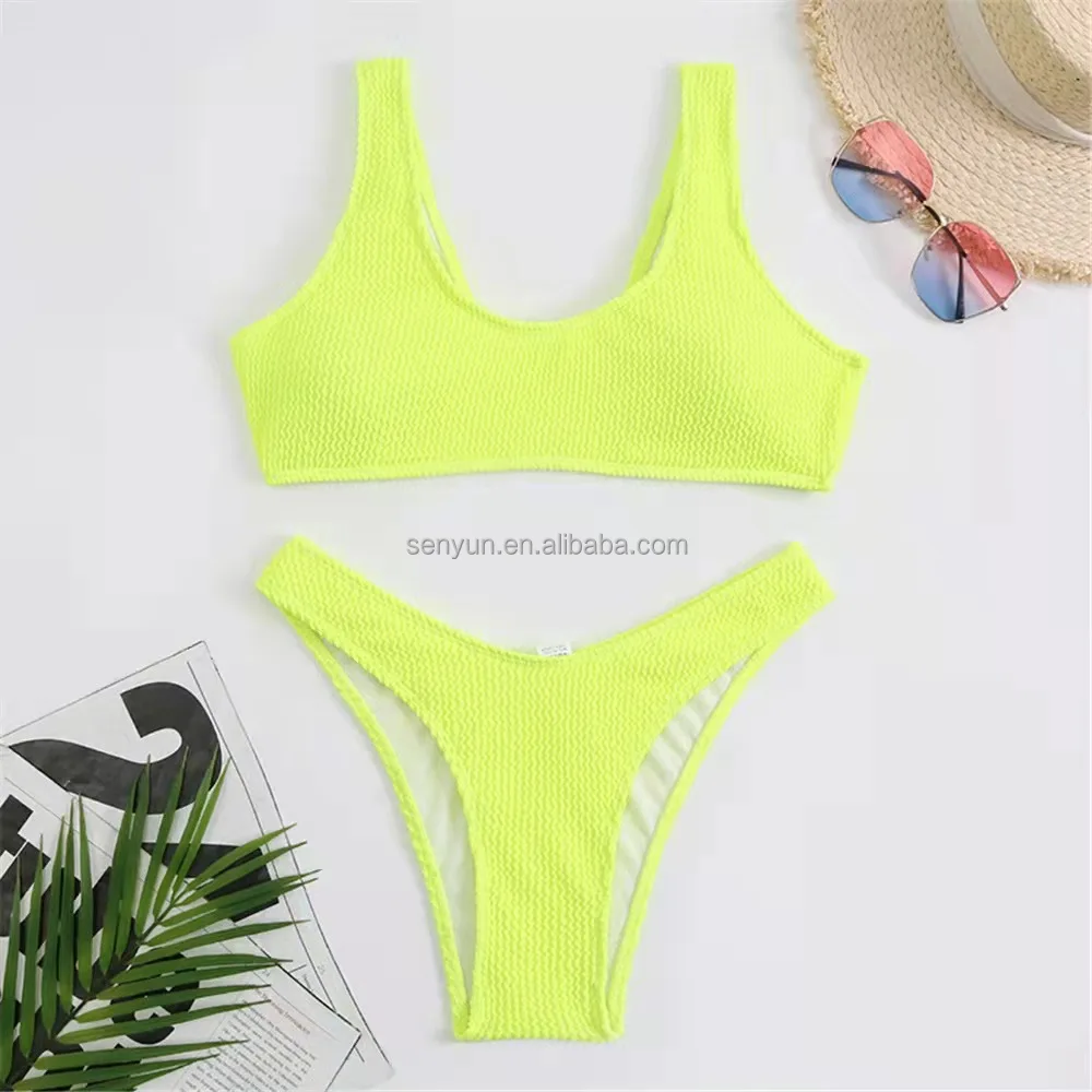 Blank Base Fashion Customized Swimwear 2 Piece Bathing Suits Sportswear ...