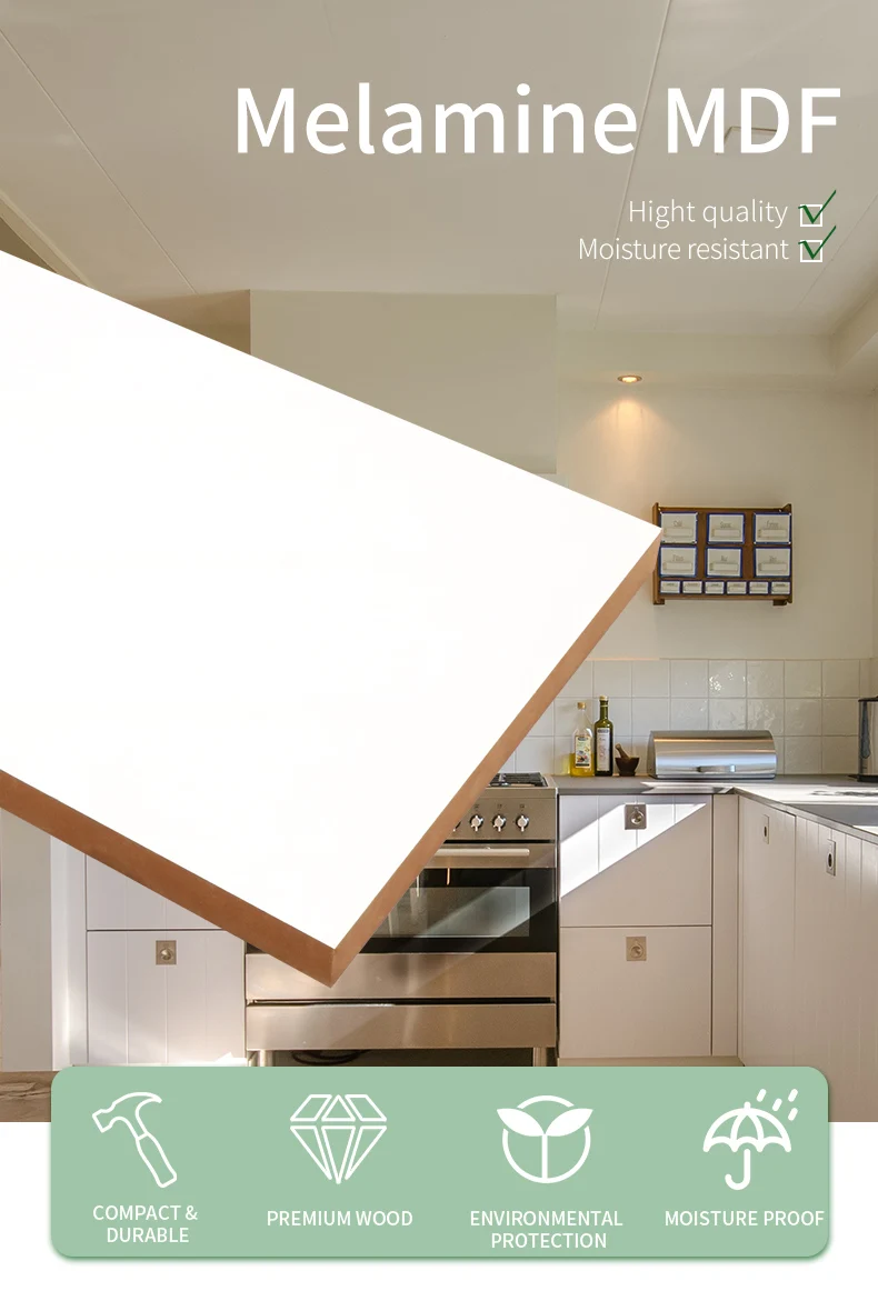 18Mm Melamine Film Sheet Melamine Laminated Mdf Board for Furniture and ...