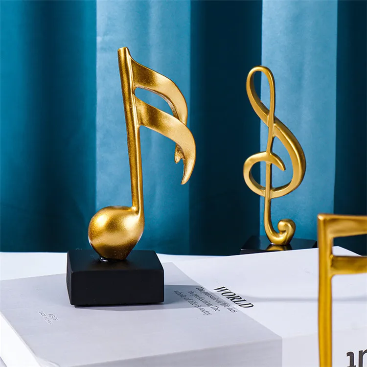 Modern Geometric Resin Music Note Statue Art Decoration Note Trophy ...