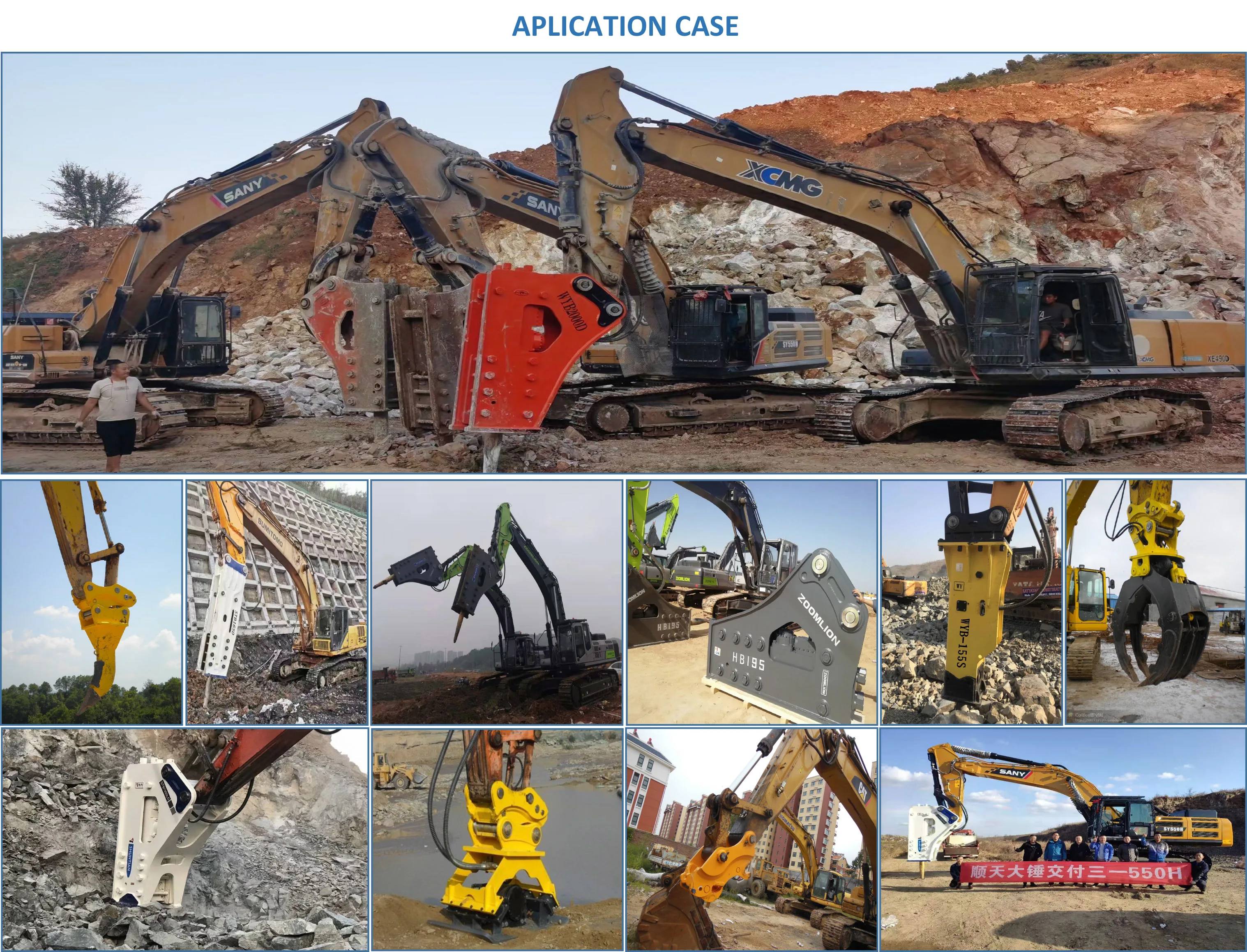 Sb50 Hydraulic Breaker Hammer For 11-15 Tons Excavator Backhoe Loader ...