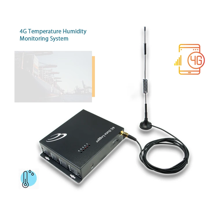 High Precision 4G Data Logger Temperature Humidity Monitoring System Temperature Measuring ...