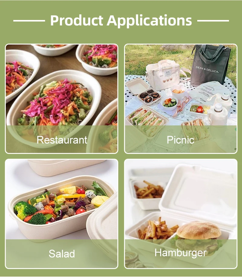 Compostable Dinnerware Set Biodegradable Sugarcane Bagasse Takeaway ...