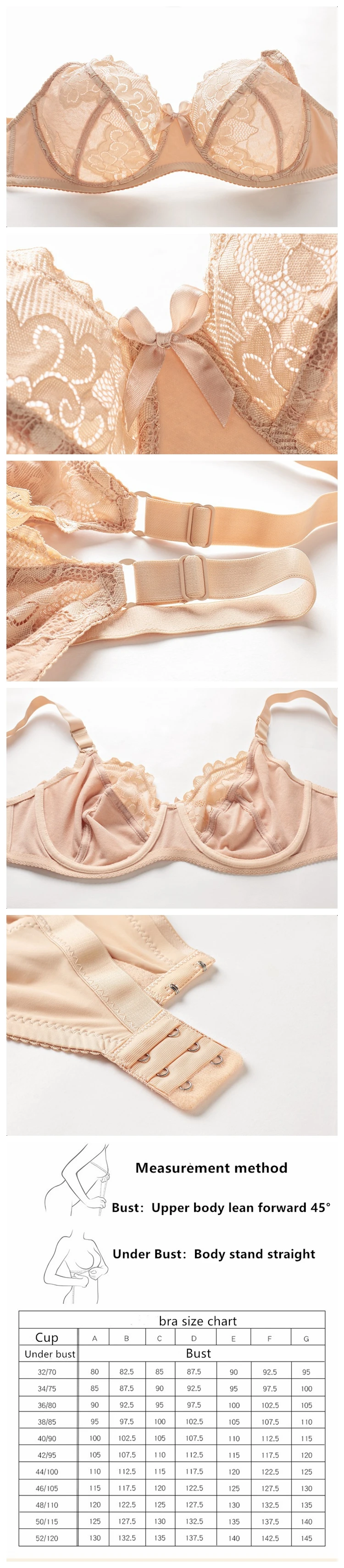 36E-46E Lace Bra Plus Size Bra Women Sexy Ultra-thin Brassiere Big Size ...