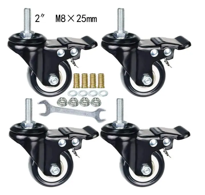 Sewing Machine Caster Wheel Polyurethane Foam No Noise Wheels Swivel ...