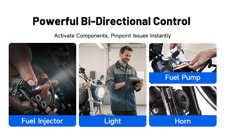 TOPDON UltraDiag Moto Bi-directional Control Capabilities Support Rapid ...