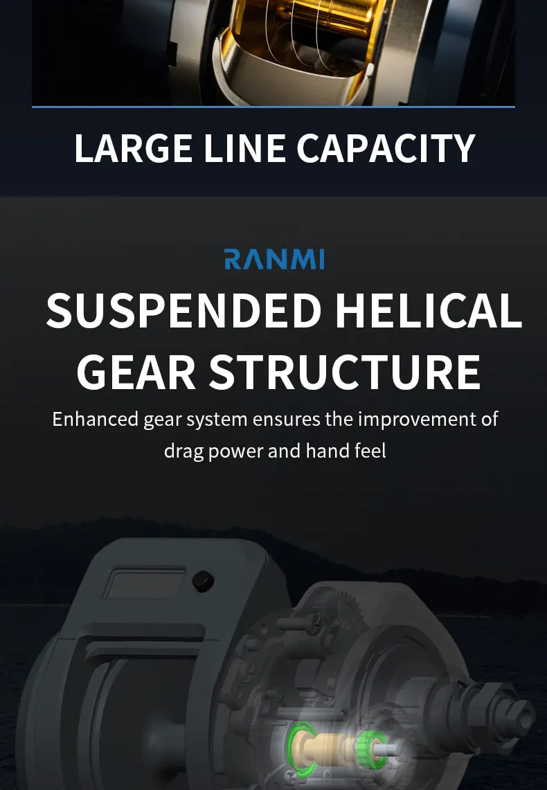 RYOBI RANMI PILOT DD300 - Precision Trolling Reel for Saltwater Fishing