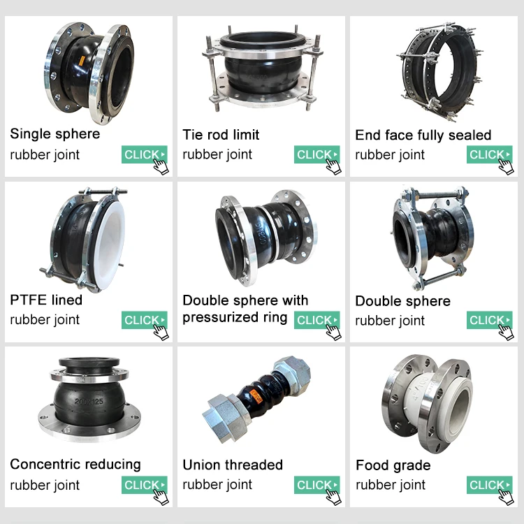 Rubber Coupling Pipeline Bellows Compensator Clamp EPDM Flexible Rubber ...