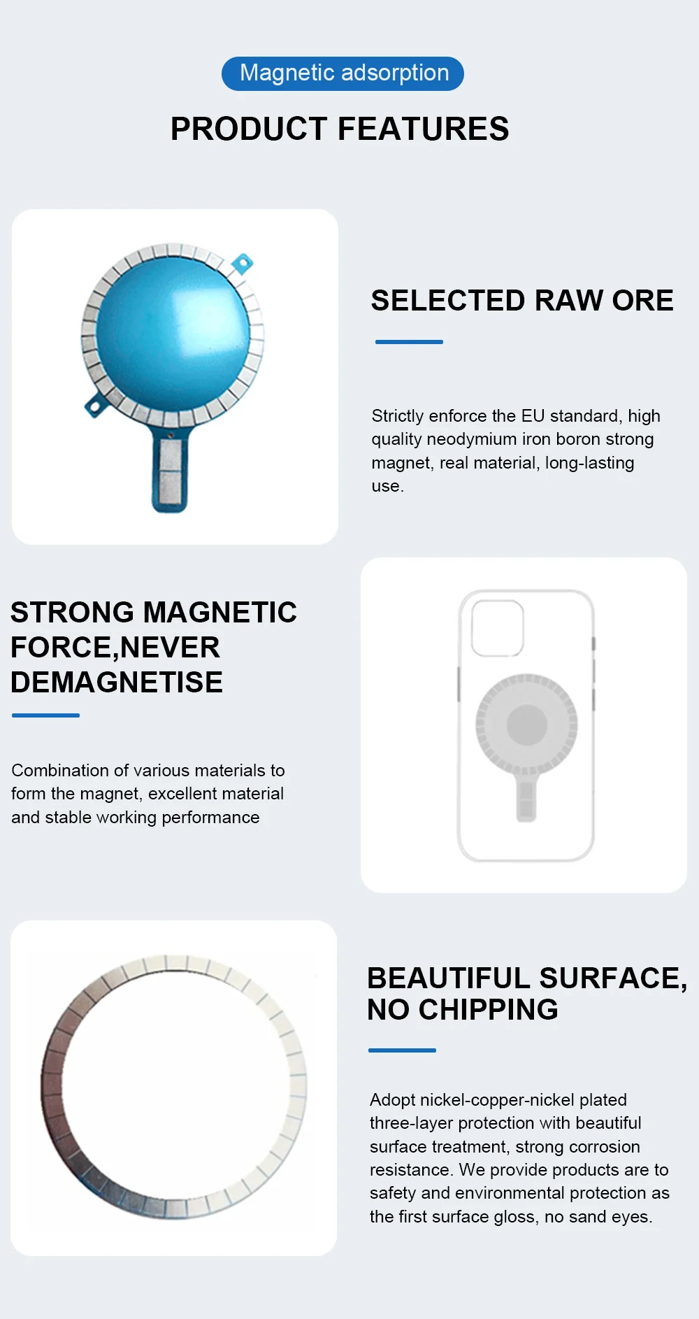 Metal Magsafe Sticker Magsafe Charging Magnet Magnetic Sticker For ...