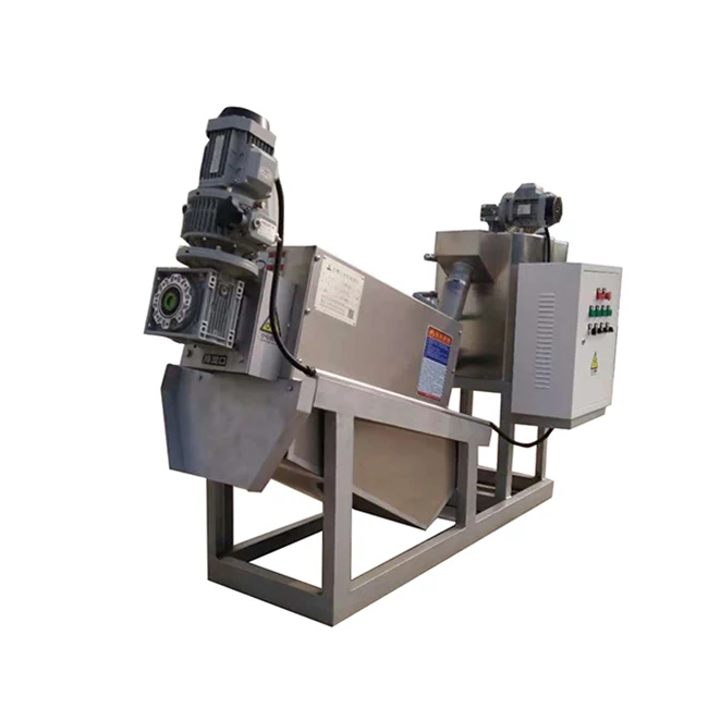 Small footprint 30kg/h to 50kg/h QLD301 Stacked Sludge Dewatering Screw ...
