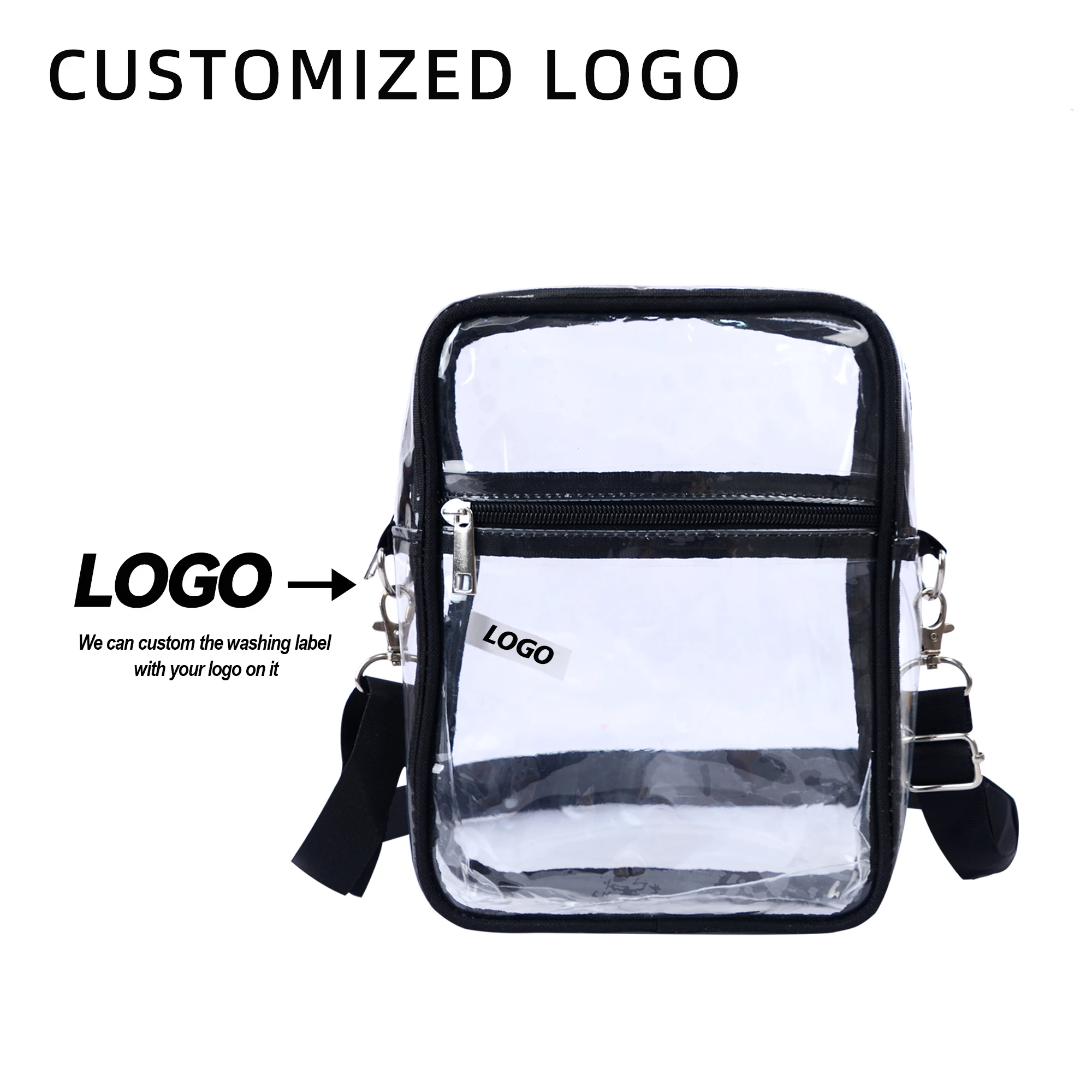 Custom or Wholesale Stadium Approved PVC Shoulder Bag Men Women ...