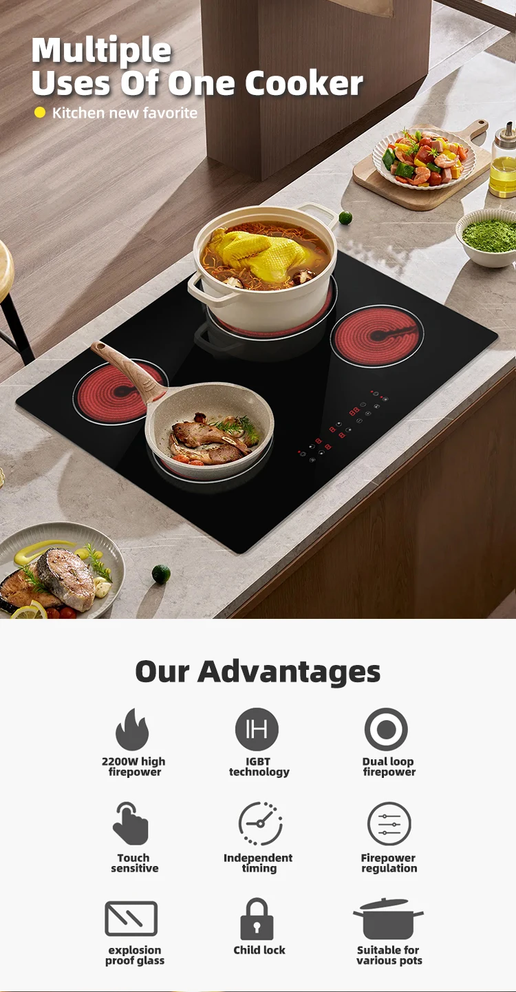 Modern Design Electric 4 Burner Built in Infrared Cooker Hob House ...