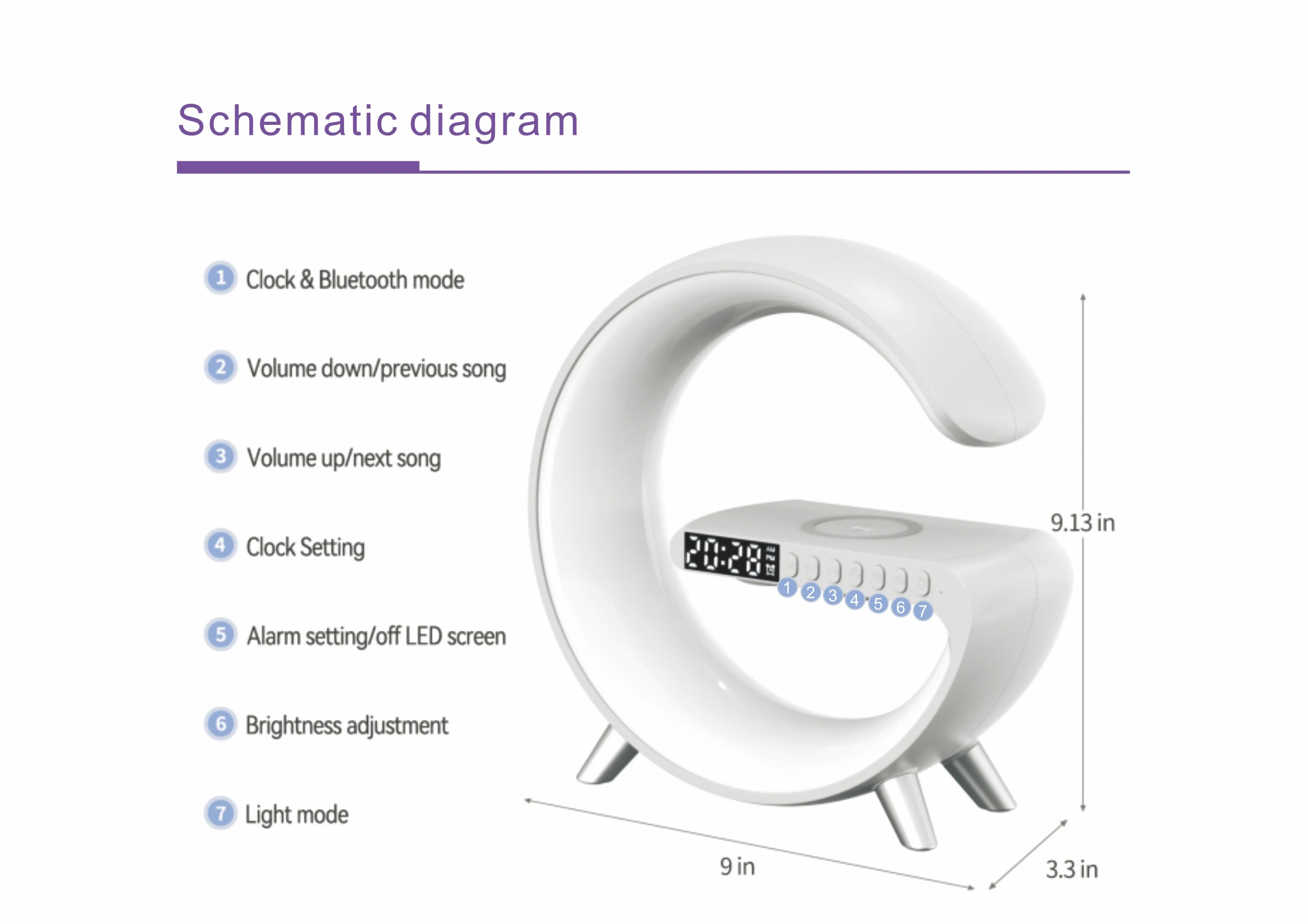 Banqcn New Arrivals Dimmable G Shaped Led Night Light Atmosphere Table ...
