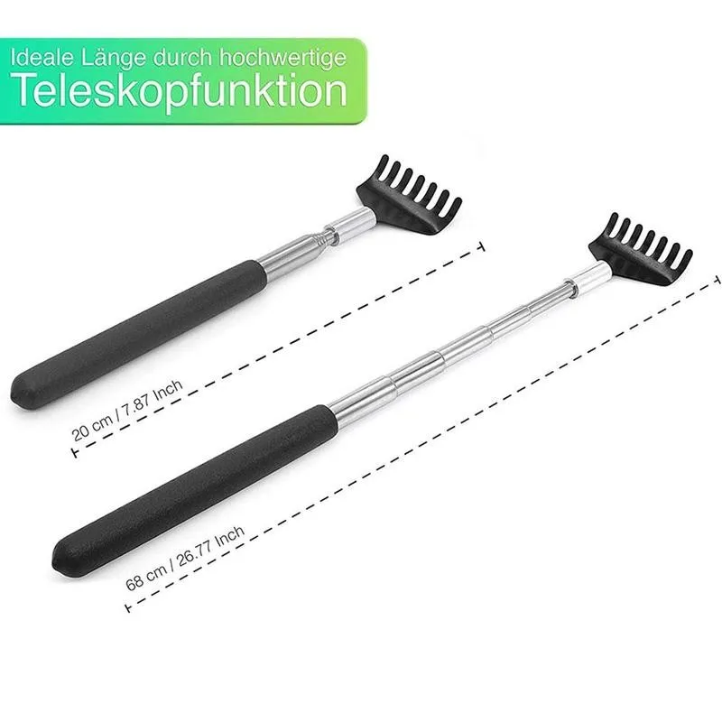 Senxiao Telescoping Back Scratcher Stainless Steel Back Scratcher With ...