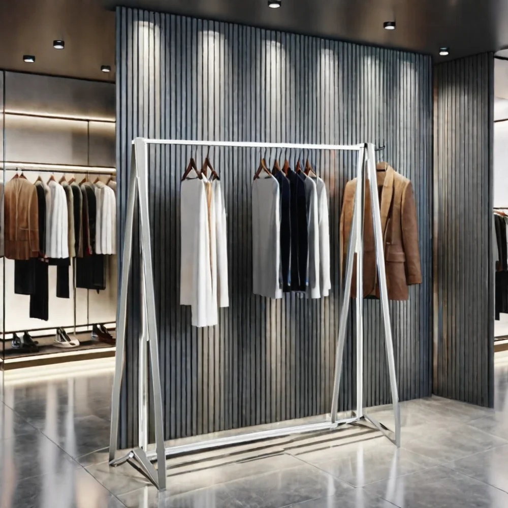 Modern Metal Clothing Hanging Display Rack for Garments for Retail ...