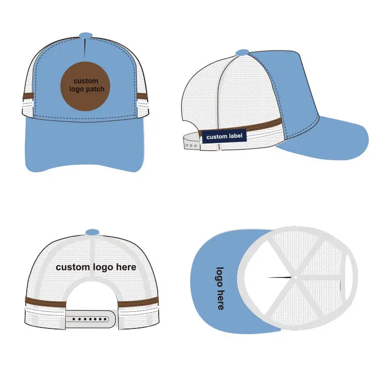 Manufactory Custom 5 Panel Trucker Hats Design You Own Logo Embroidery ...