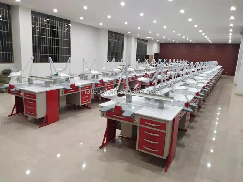 Multifunctional Dental Lab Bench 1.75m Dental Double Technician Work ...