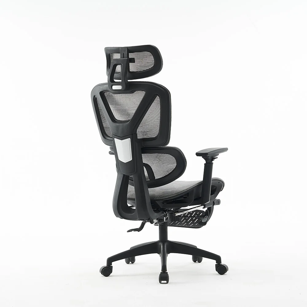 Height Adjustable Armrest Lumber Support Head Rest Mesh Chair For ...