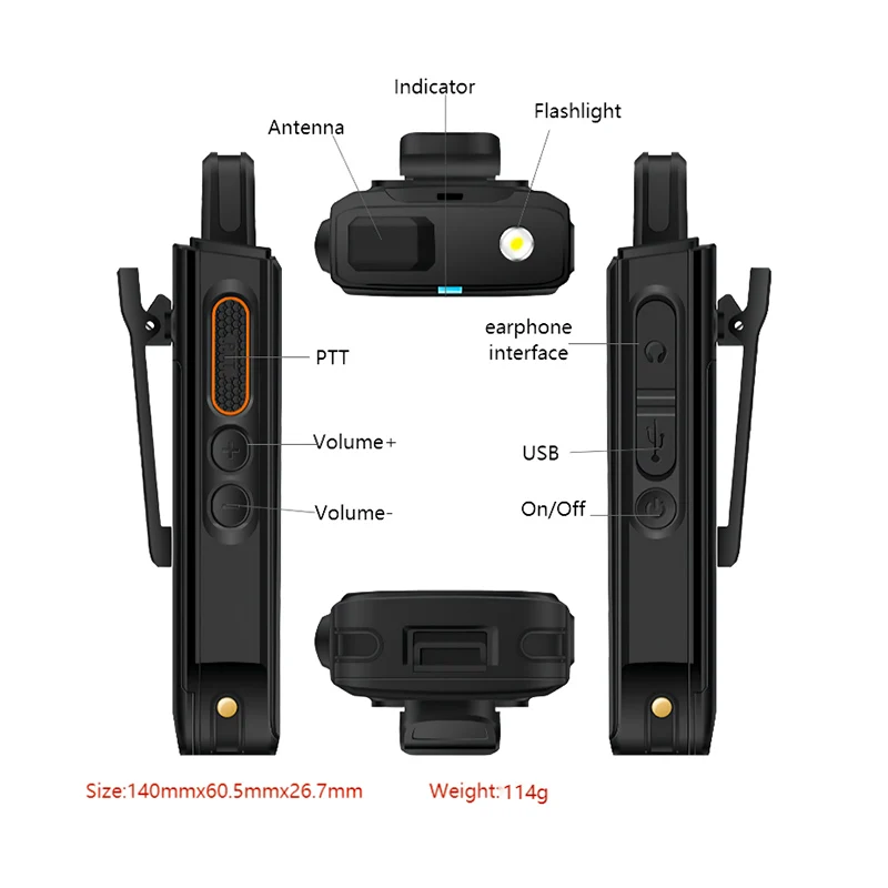 Long Range Radio Call Poc Walkie Talkie With Sim Card Supports Wifi Gps ...