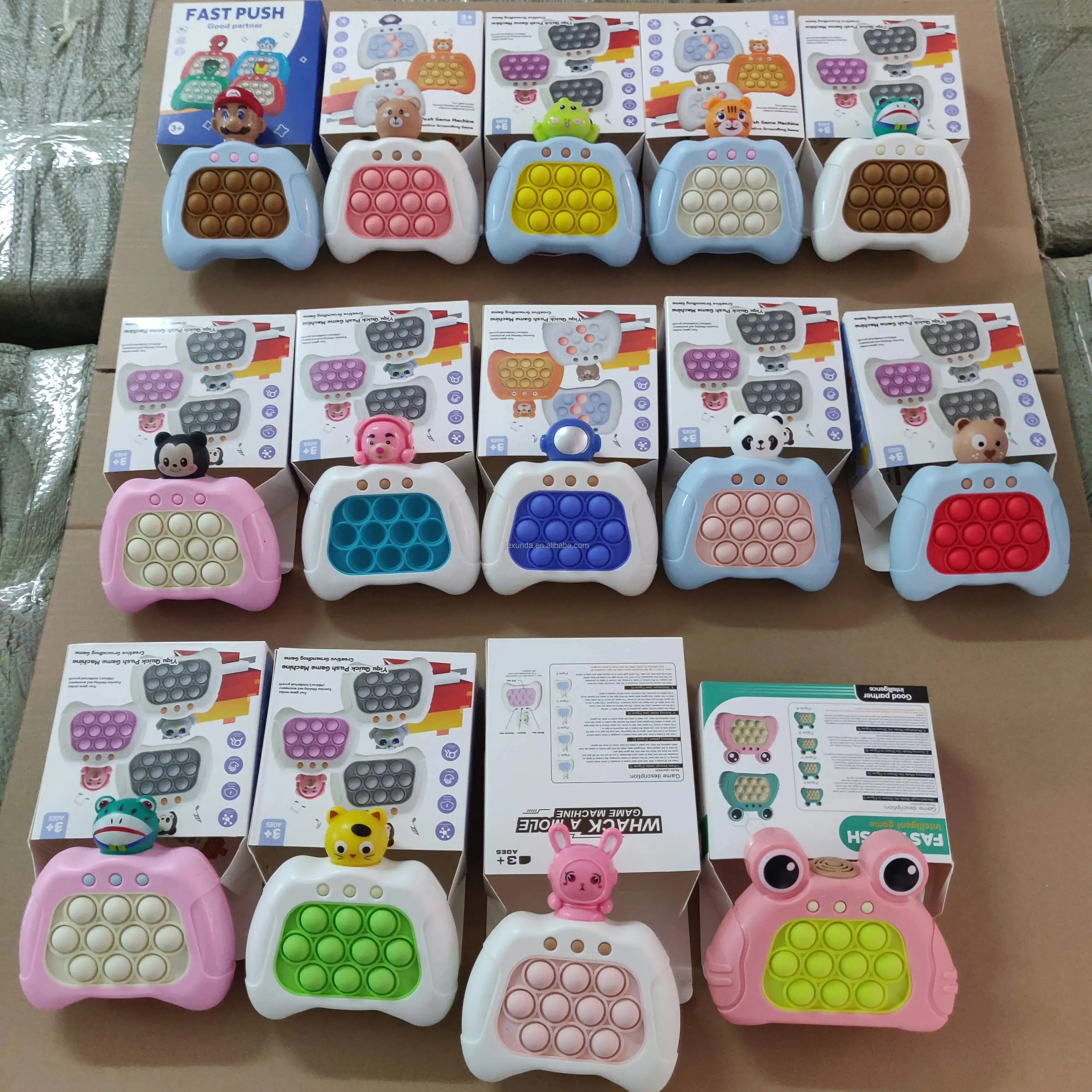 Squeeze Toys Pop Light Up Console Game Fast Push It Fidget Toy ...