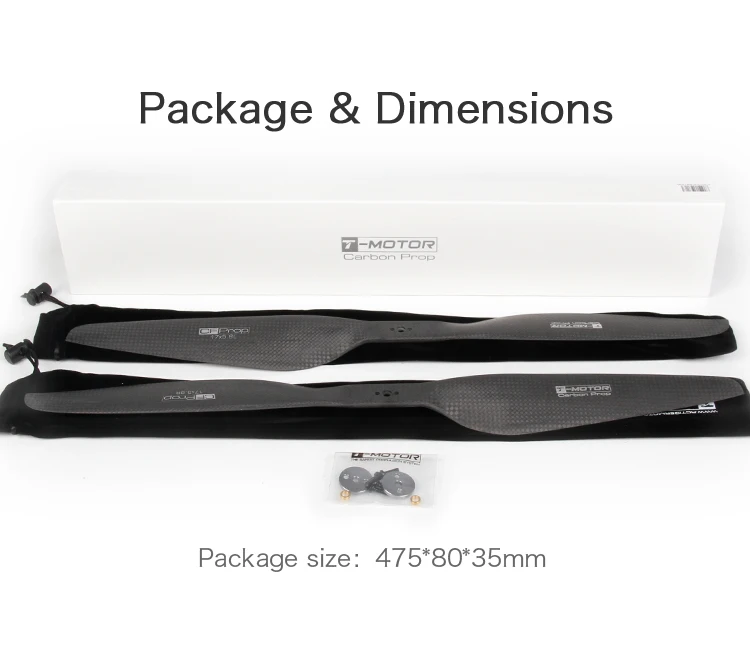 T-MOTOR 17 Inch Carbon Propeller With QAD Carbon Propeller P17x5.8 Prop ...