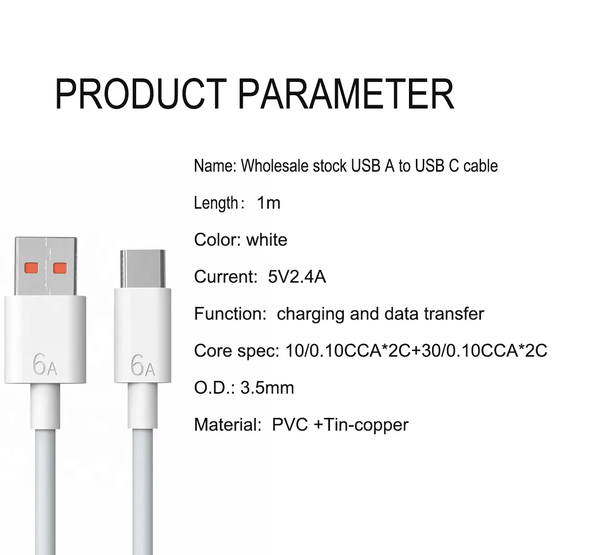 Usb Data Sync Charging Cable 2a Oem Cheap Wholesale Usb A To Type C Usb ...