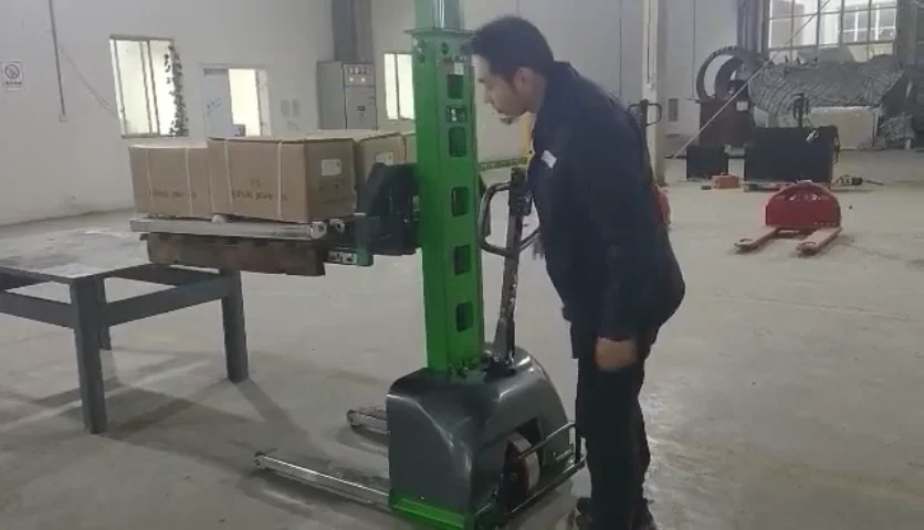 Electric Pallet Stacker 1000kg 1500kg 2000kg Semi Electric Stacker ...