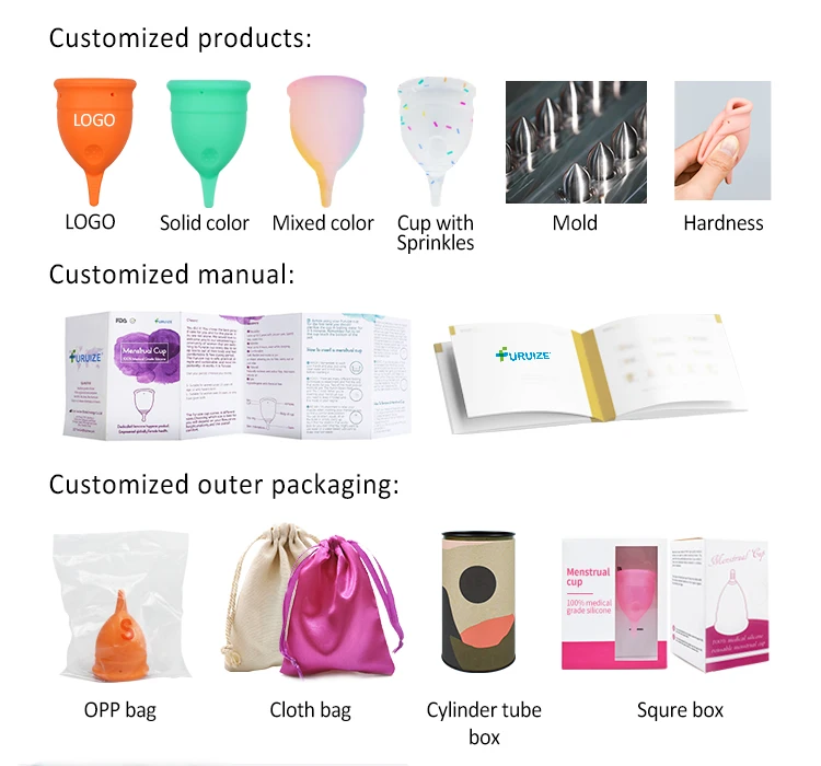 Manufacturer Wholesale Soft Quality Reusable Menstrual Cup Set Medical ...