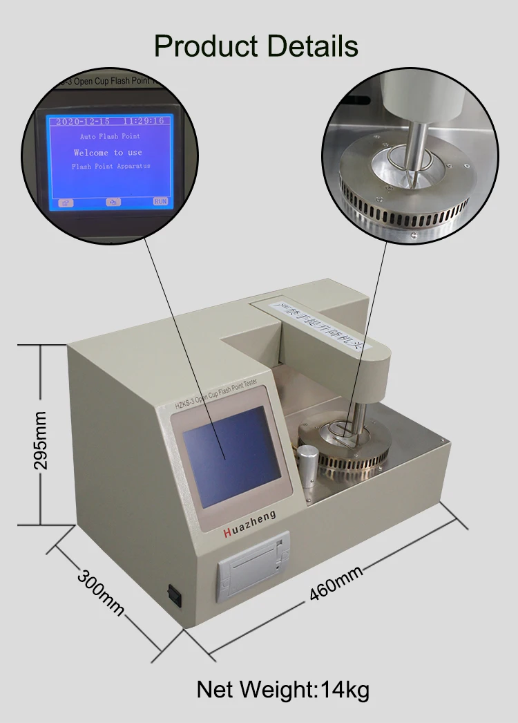 HuaZheng ASTM D92 Electronic Ignition Method Cleveland Open Cup Test ...