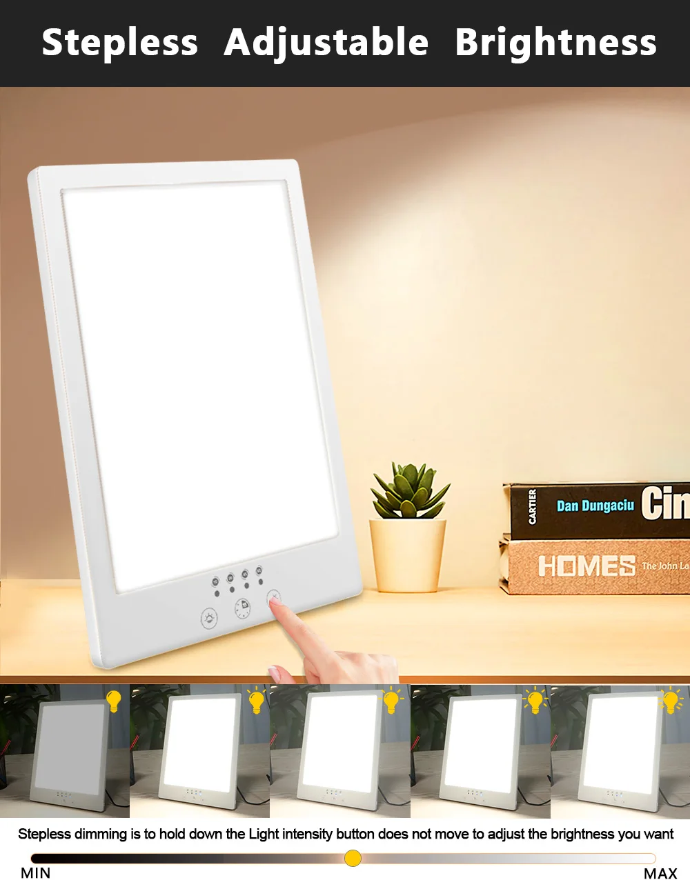 Timer Setting Led Therapy Light Bright Light Full Spectrum Sad Lamp ...