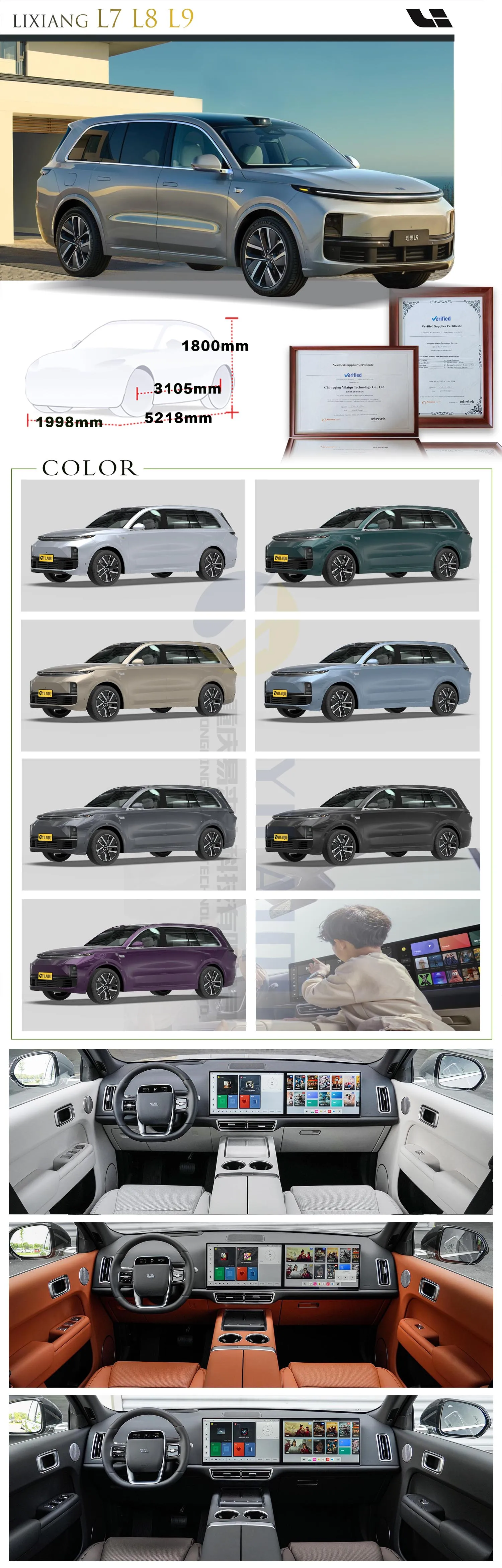 2023 Li L9 Pro Max New Energy Range Extender Suv Electric Cars Adults ...