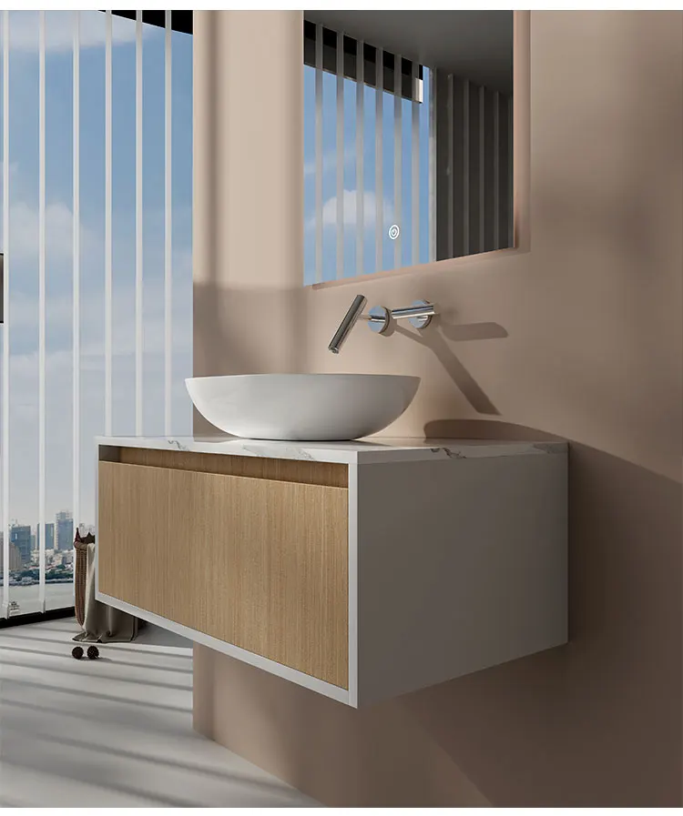 Yida 24" Sintered Stone Top Bathroom Vanity Sets With Led Mirror - Buy ...