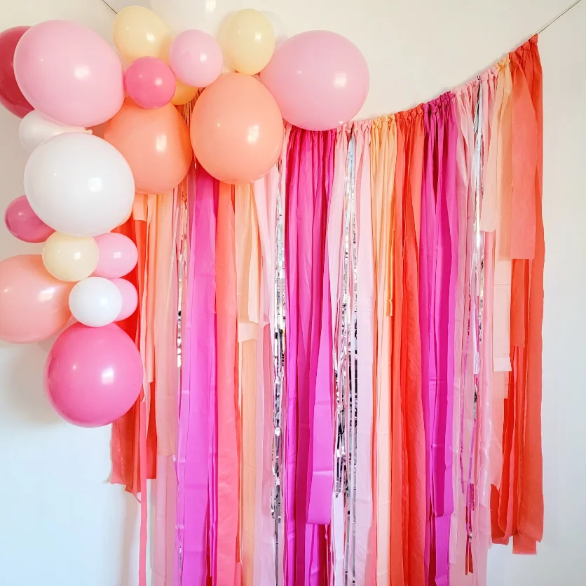 Streamers Party Decorations Streamer Backdrop 24 Colors Fringe Backdrop ...