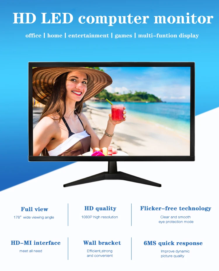 Flat Screen 32 Inch Widescreen DVI DP Led Desktop PC Computer Monitor ...