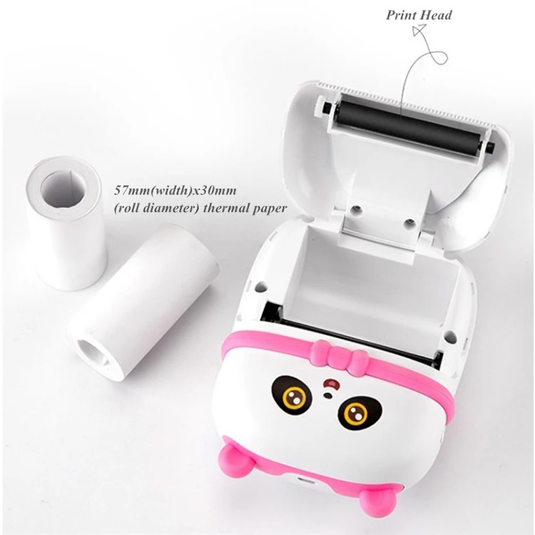Mini Impresora Kawaii Panda - Portable Thermal Printer
