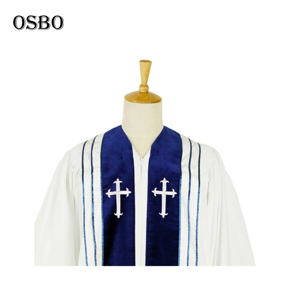 Alibaba.com: White Robe Bishop Clergy Robes with Royal Velvet Panel and ...