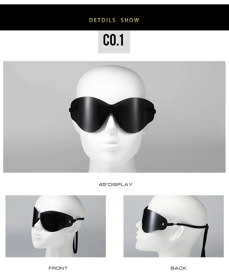 Yeezy Glasses 2023 - Oversized Silver Futuristic Sunglasses