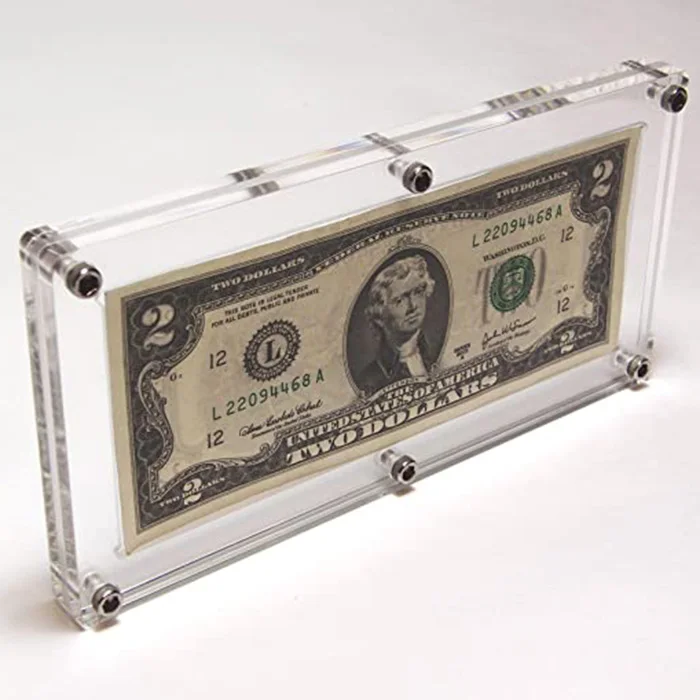 Frame for a Dollar Bill - Clear Acrylic Display Holder