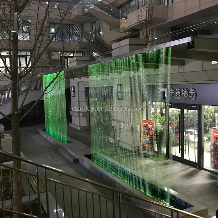 Mall Waterfall Barrier Lighted Water Curtain Fountain Outdoor - Buy ...
