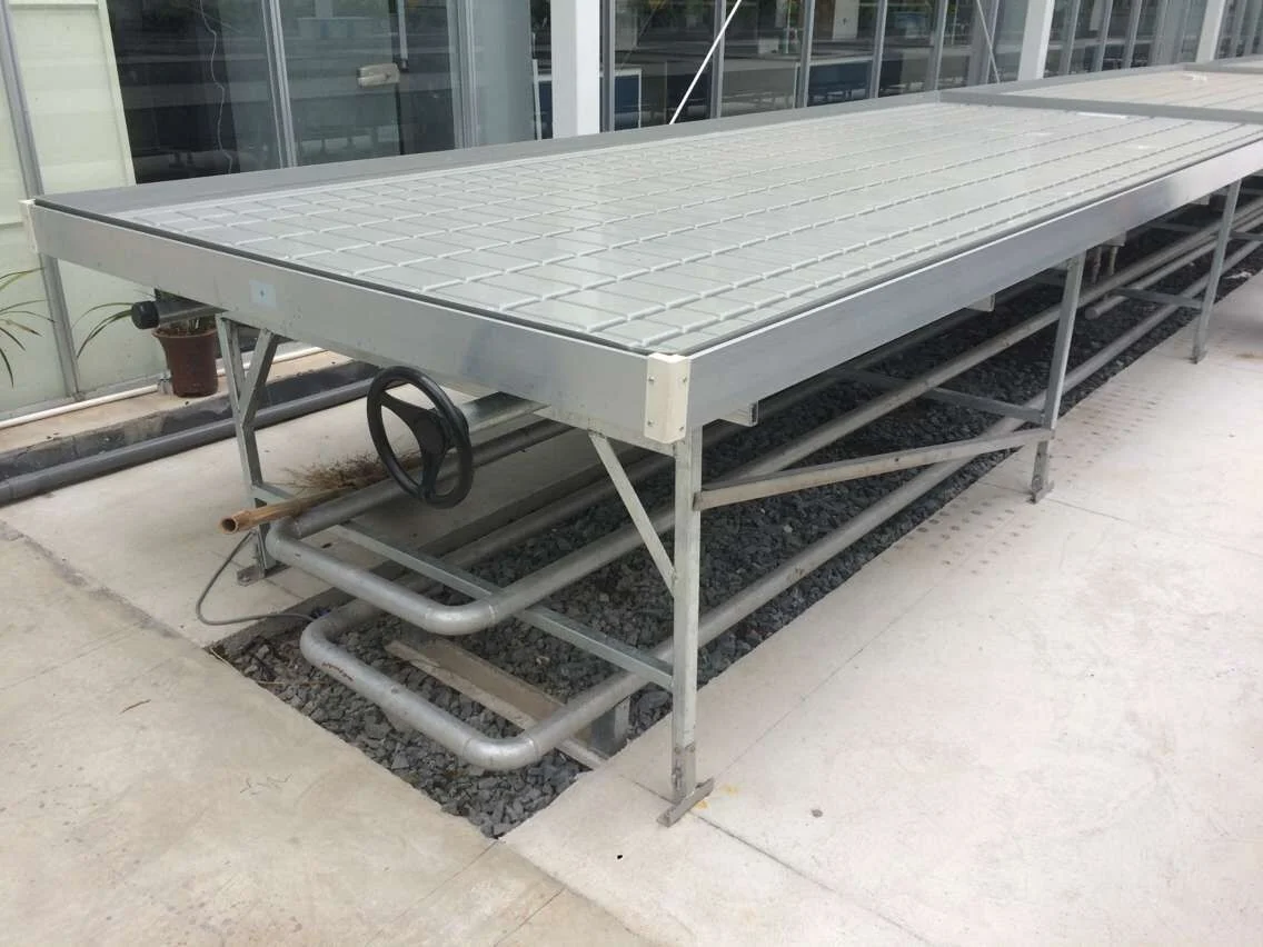 Vertical Hydroponic Grow Rack Flood Table Ebb Flow Rolling Benches ...