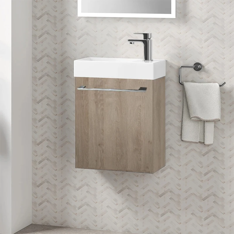 Customized Modern 40cm Small Wall Mounted White Bathroom Cabinet Vanity ...