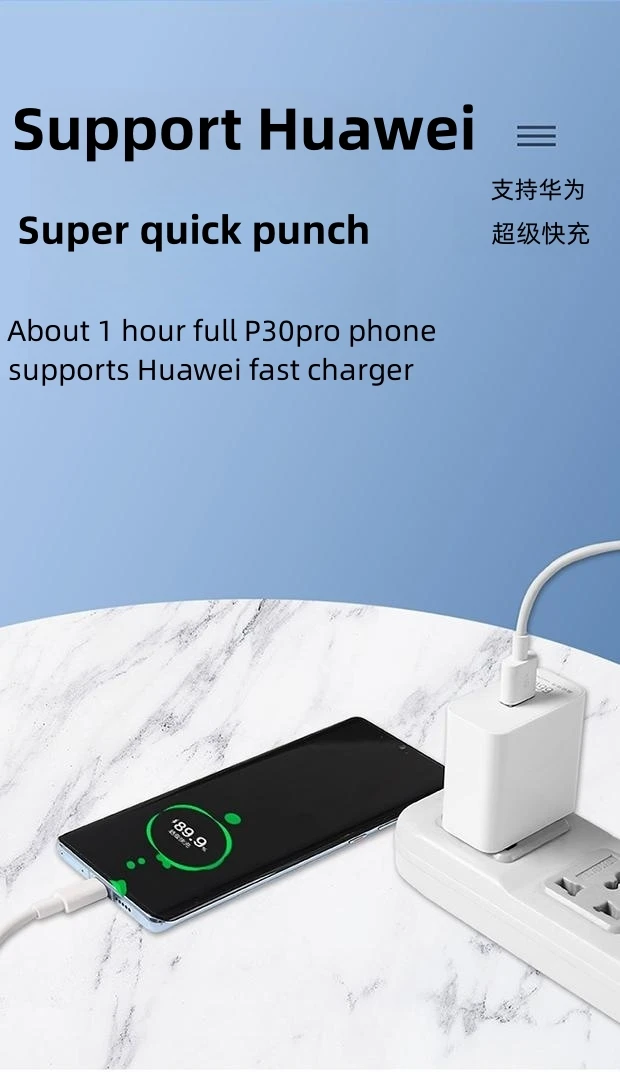 66w Supercharge Fast Charging Usb Power Adapter Charger 6a Type C Cable ...
