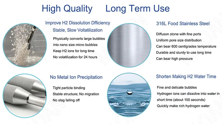Hydrogen Diffusion Nano Bubbler - MAOAN Hydrogen Stone