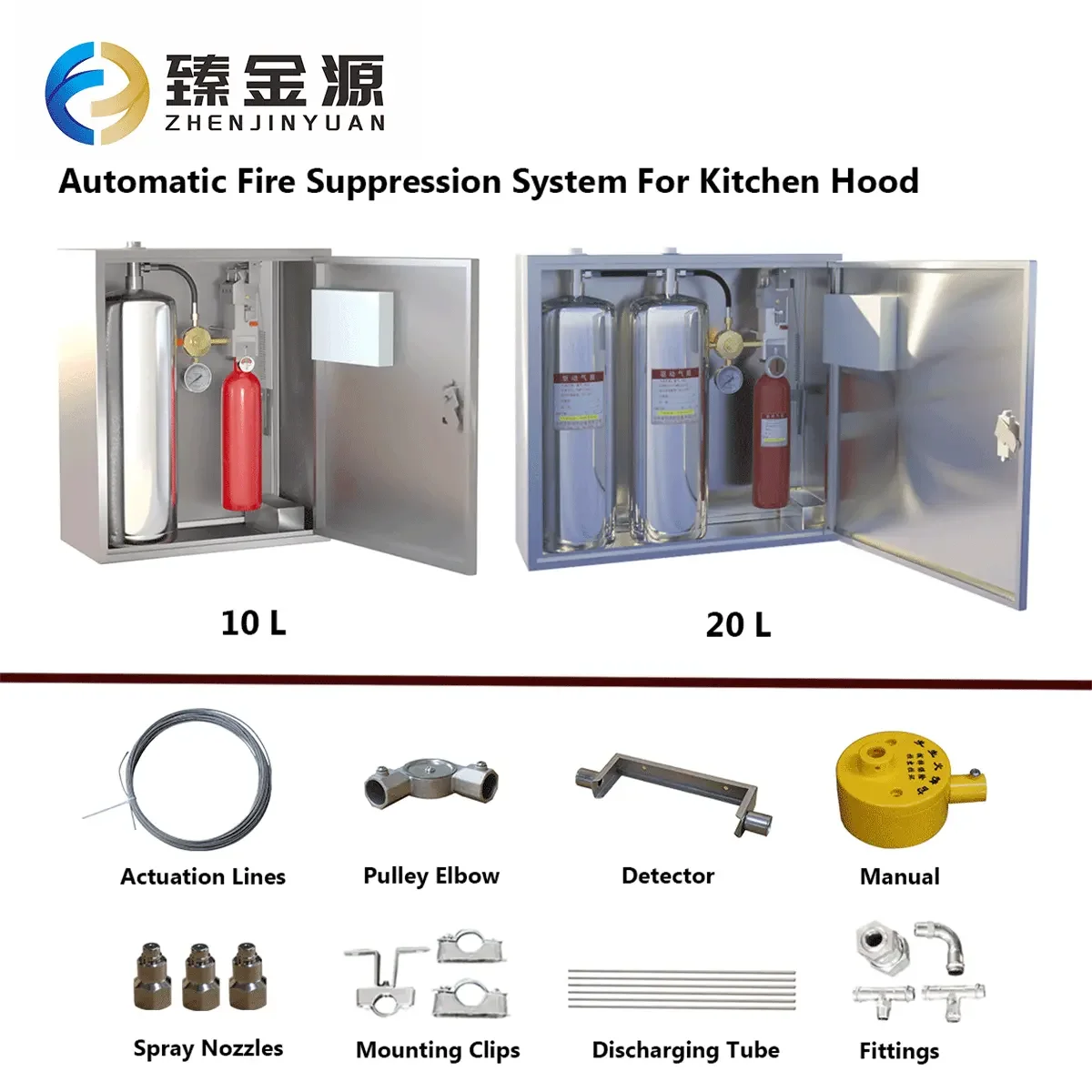Standard Indoor Kitchen Fire Extinguisher Fire Suppression System New ...