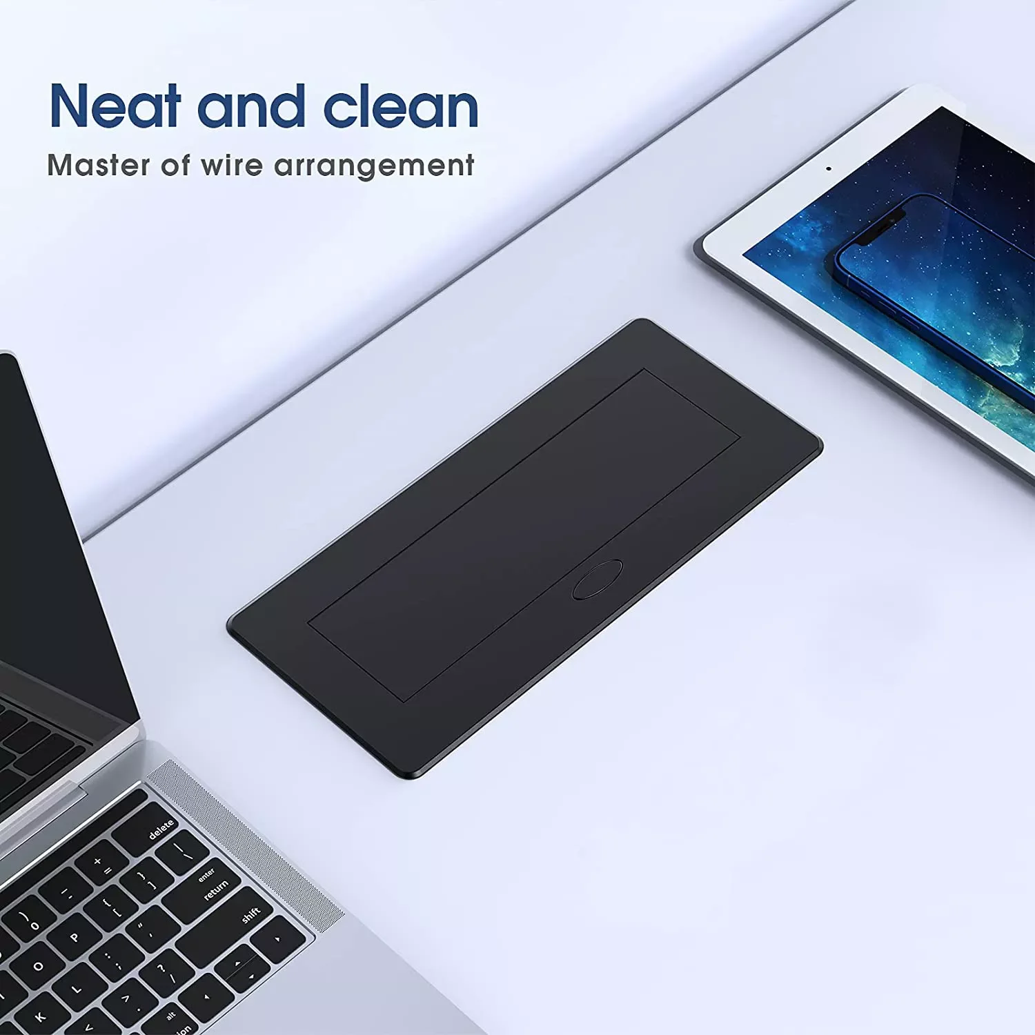 Universal Desktop Power Socket, PopUp Design, 2 AC Outlets & Cat6 Data ...