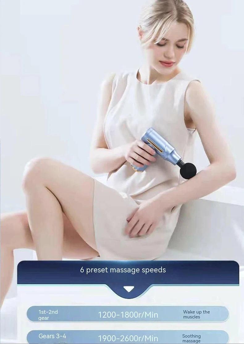 High Quality Portable Electric Facial Gun Massager Professional Body Deep Tissue Vibration ...