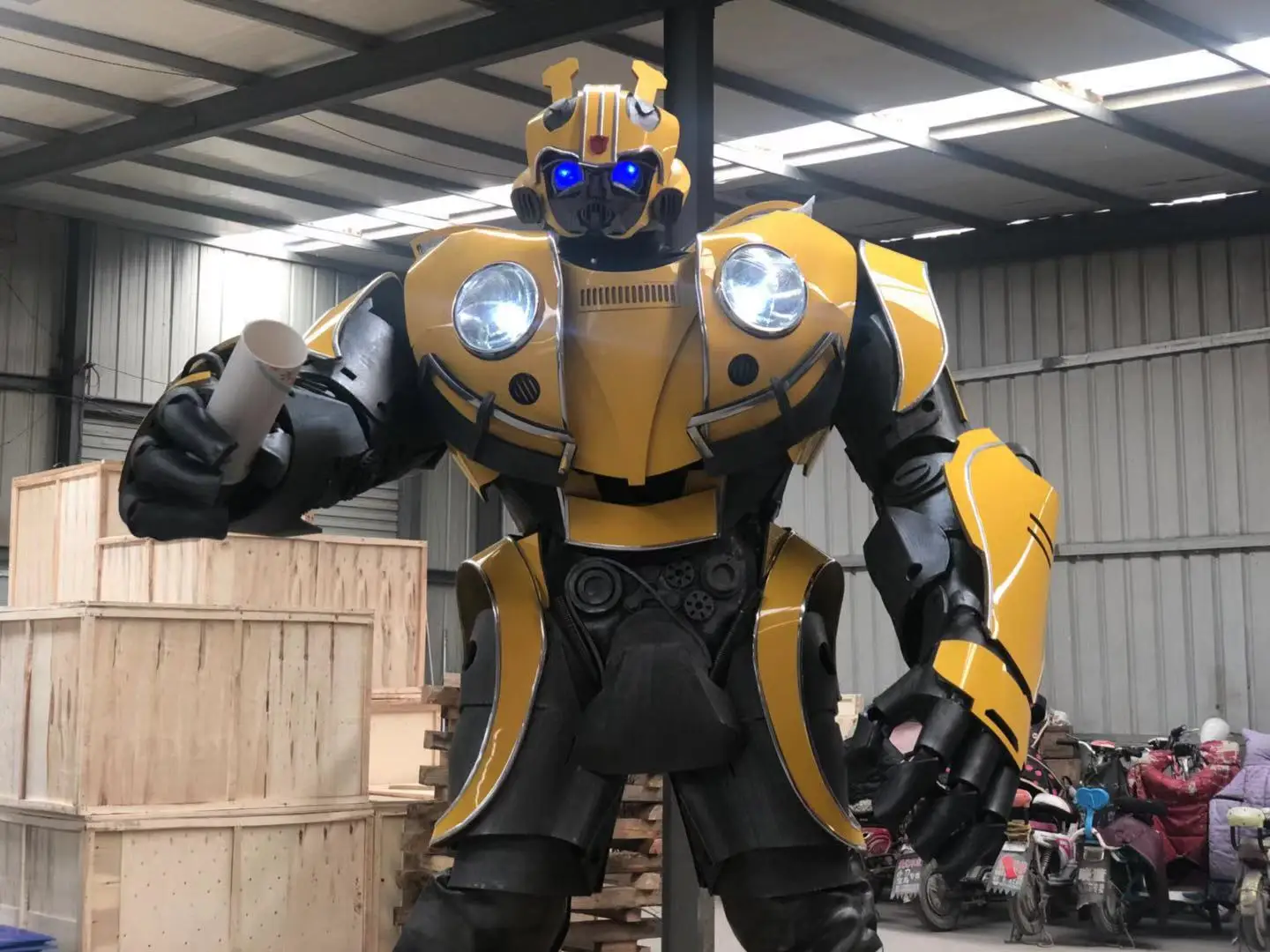 Life Size Cosplay Dancing Artificial Robot Performance Costume