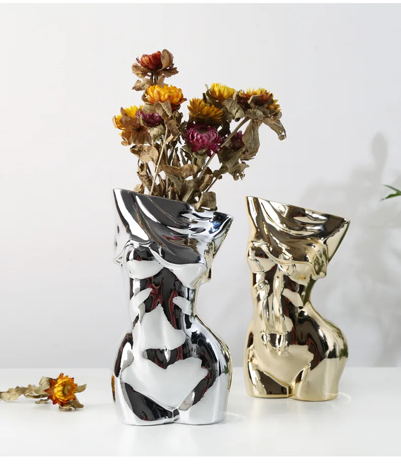 Glazed Ceramic Female Body Art Vase for Home Decor Living Room| Alibaba.com