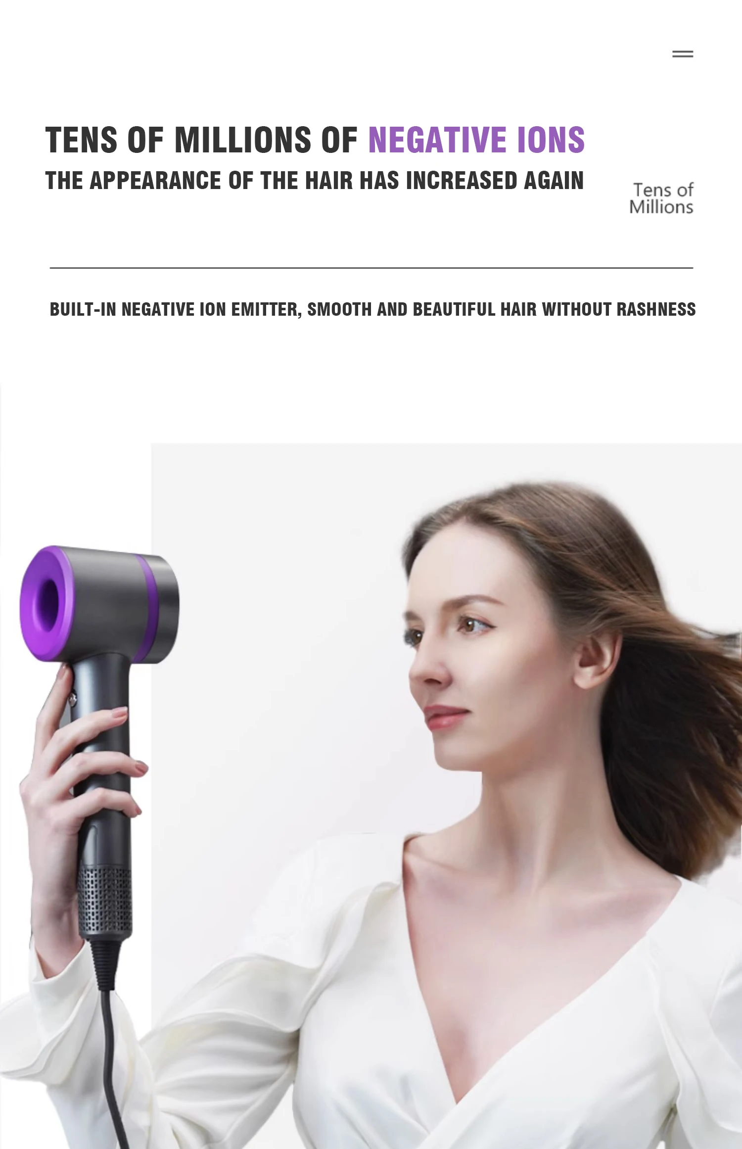 Diliao Hair Dryer Wall Mount Rack For Curly Hair Concentrator ...